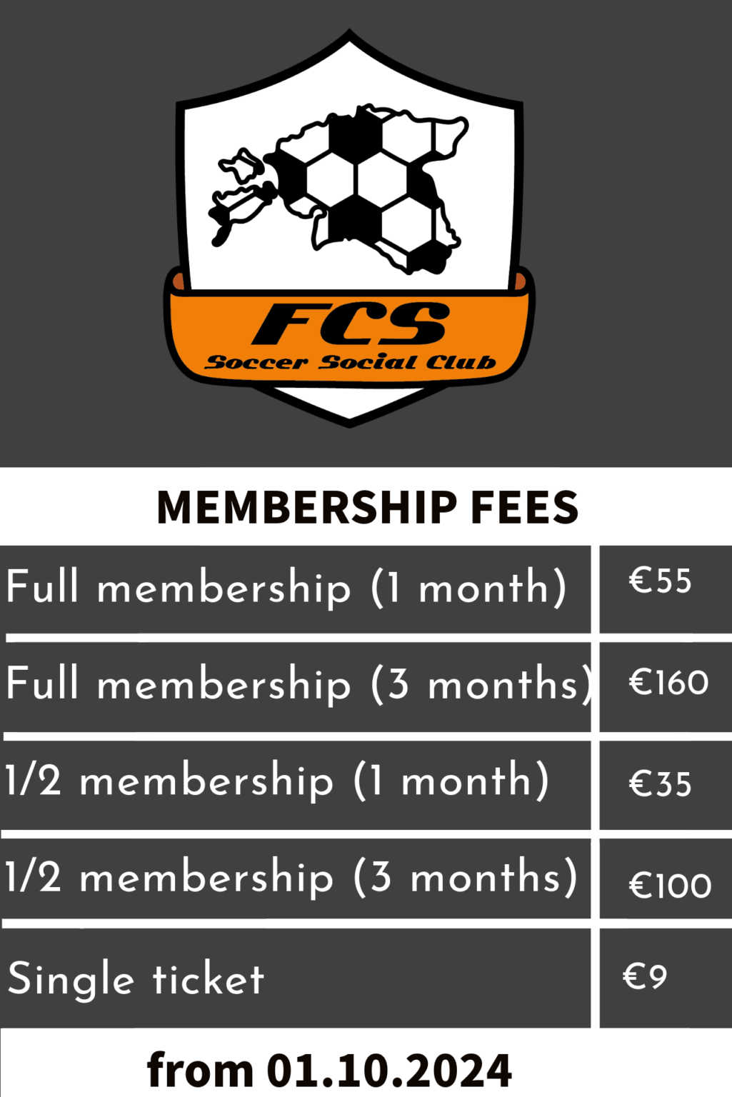 Membership info - Soccer Social Club Estonia